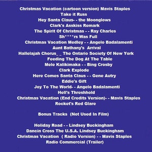 Christmas Vacation Soundtrack Cdr - Etsy