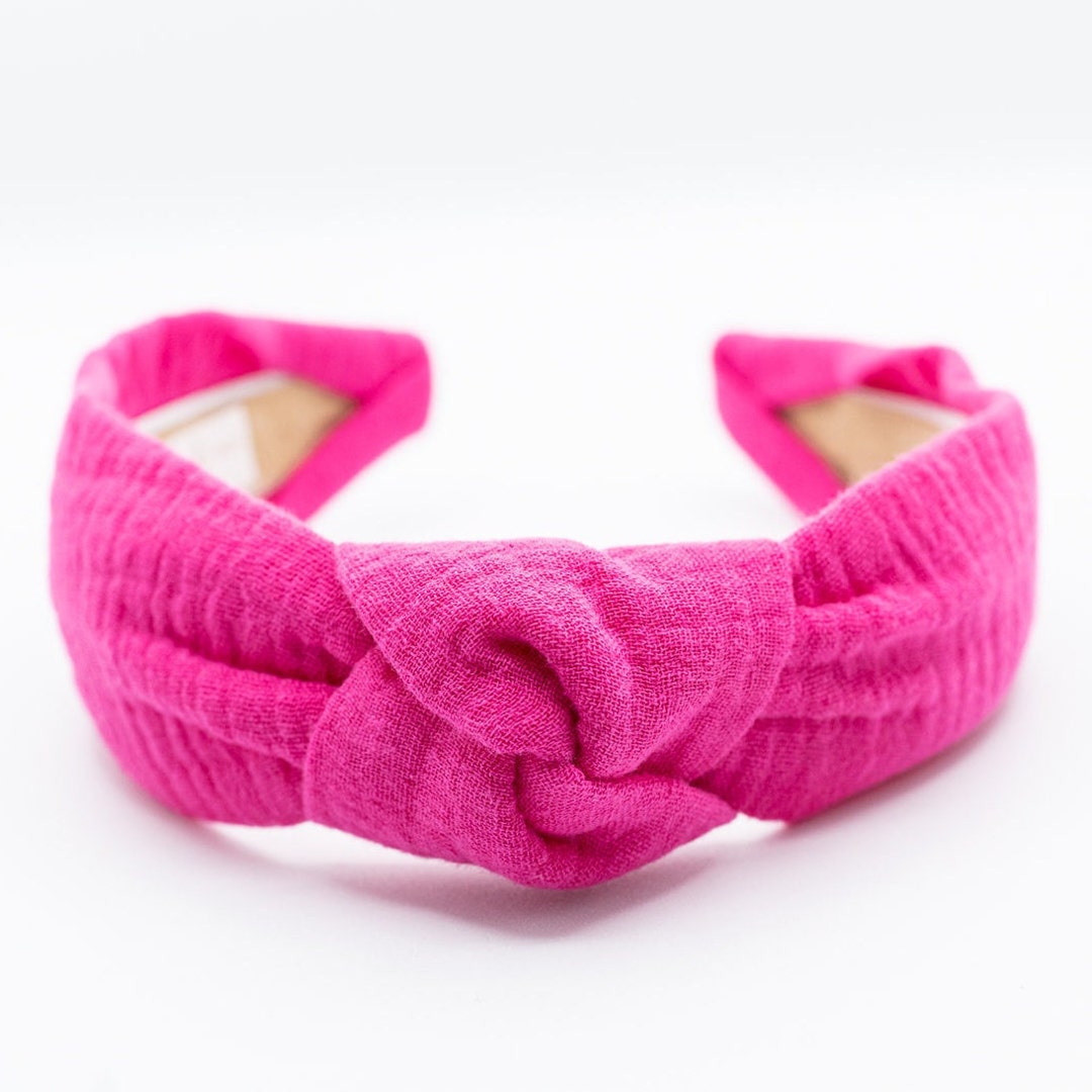 Solid Color Hot Pink Knot Headband for Women Tween Hair - Etsy