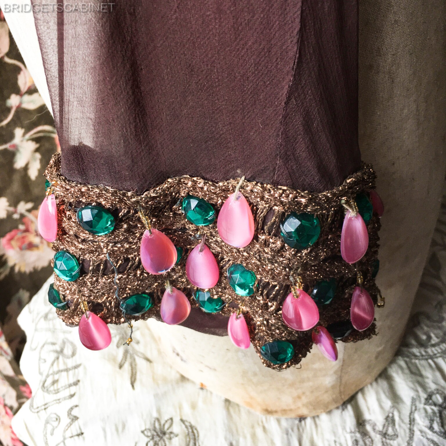 1930's Folies Bergeres Stage Costume Beaded Blouse Pinup Burlesque ...