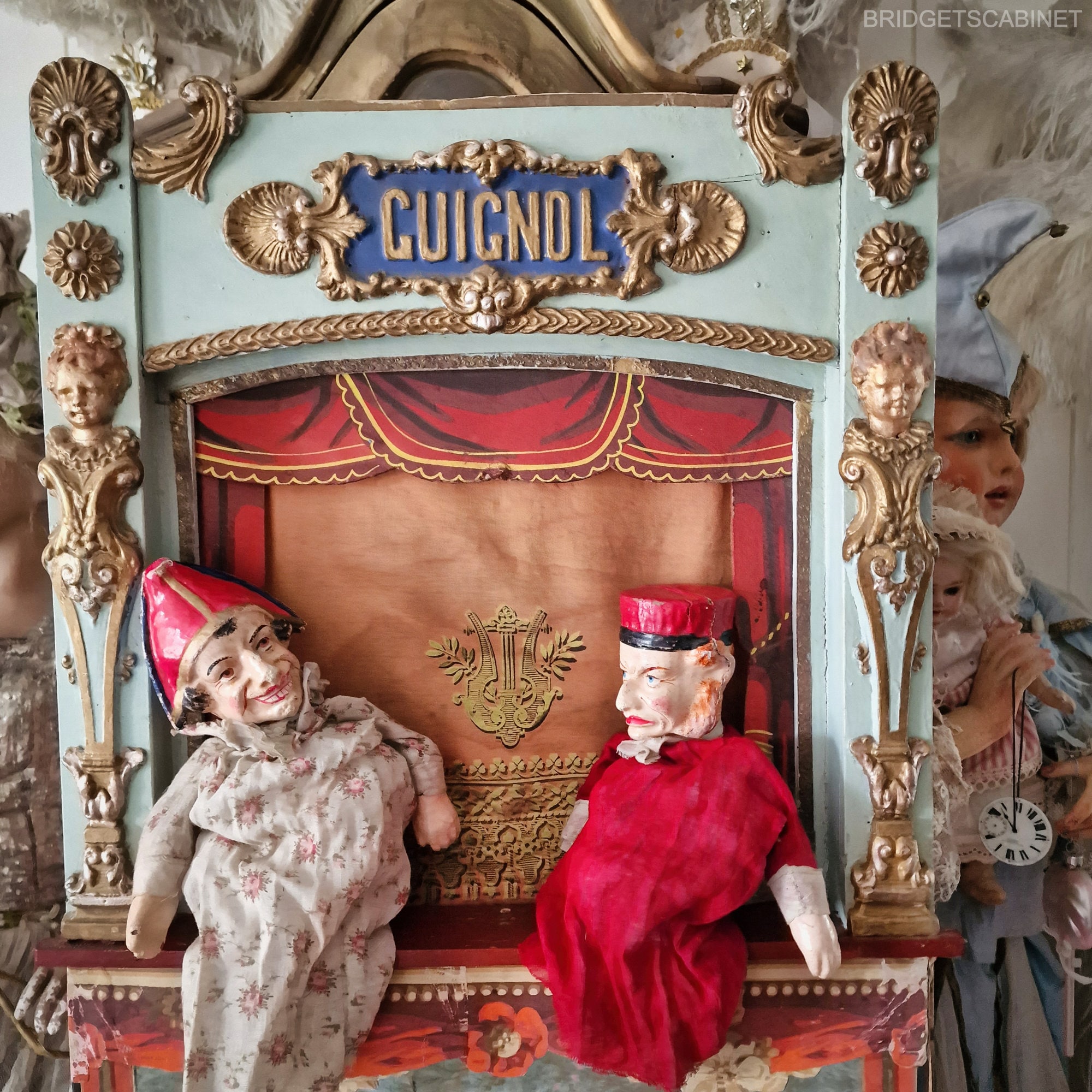 Late 19th-century Guignol Puppet Theater With 2 Original Puppets - Etsy
