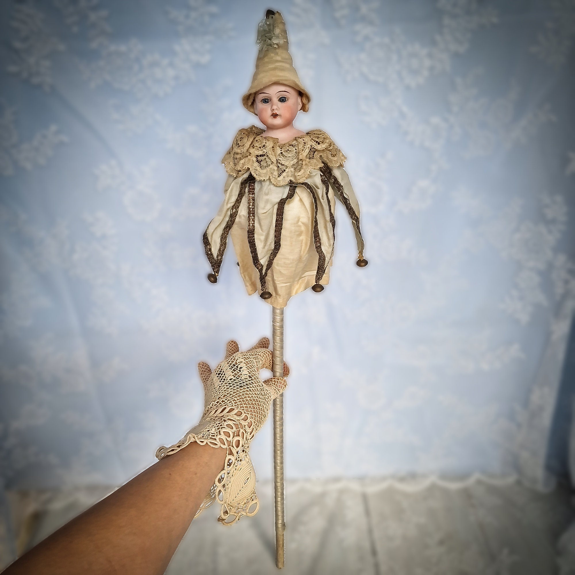 Antique Marotte Dressed in Jester Style circa 1900, Germany - Etsy