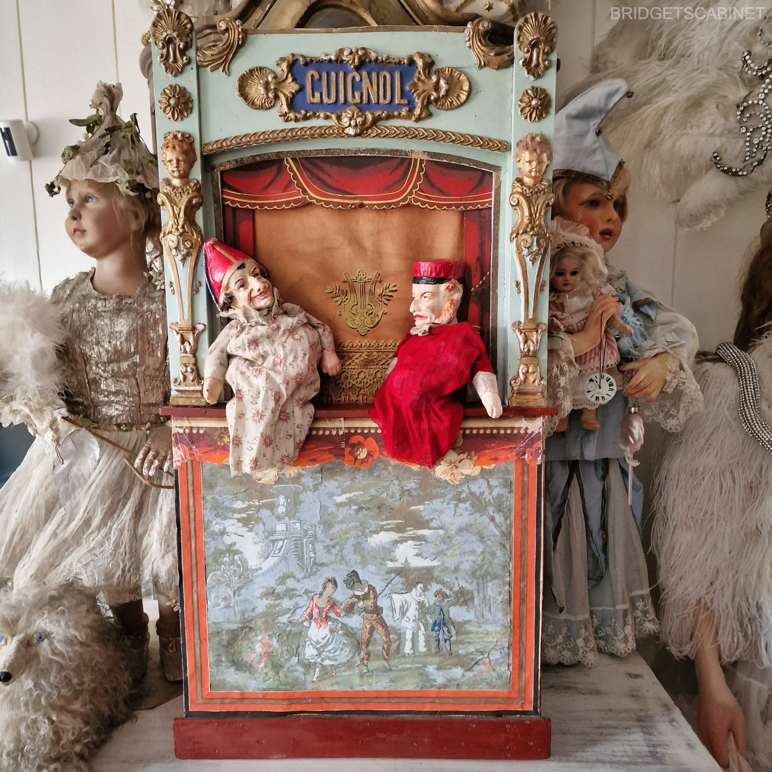 Late 19th-century Guignol Puppet Theater With 2 Original Puppets - Etsy