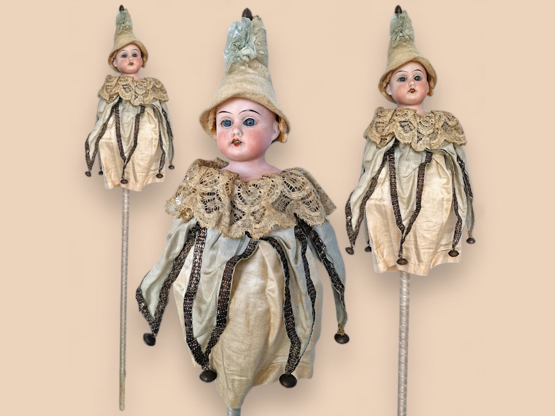Antique Marotte Dressed in Jester Style circa 1900, Germany - Etsy