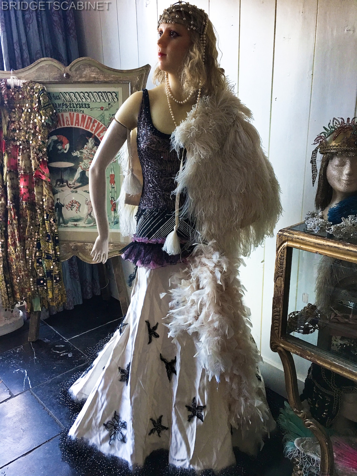 Vintage Folies Bergeres Couture Gown Dress Costume Theater Cabaret - Etsy