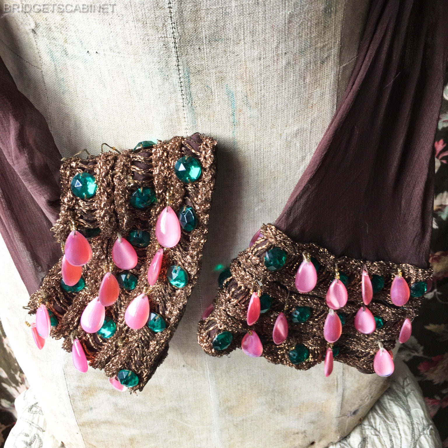 1930's Folies Bergeres Stage Costume Beaded Blouse Pinup Burlesque ...