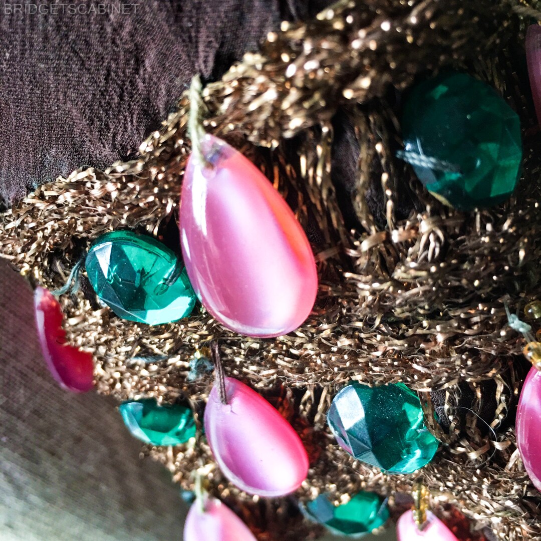 1930's Folies Bergeres Stage Costume Beaded Blouse Pinup Burlesque ...