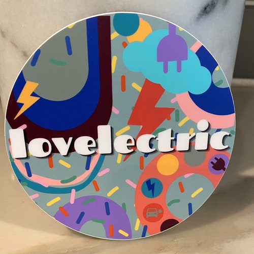 Electric Vehicle Sticker Electric Plug Vinyl Decal Electric - Etsy