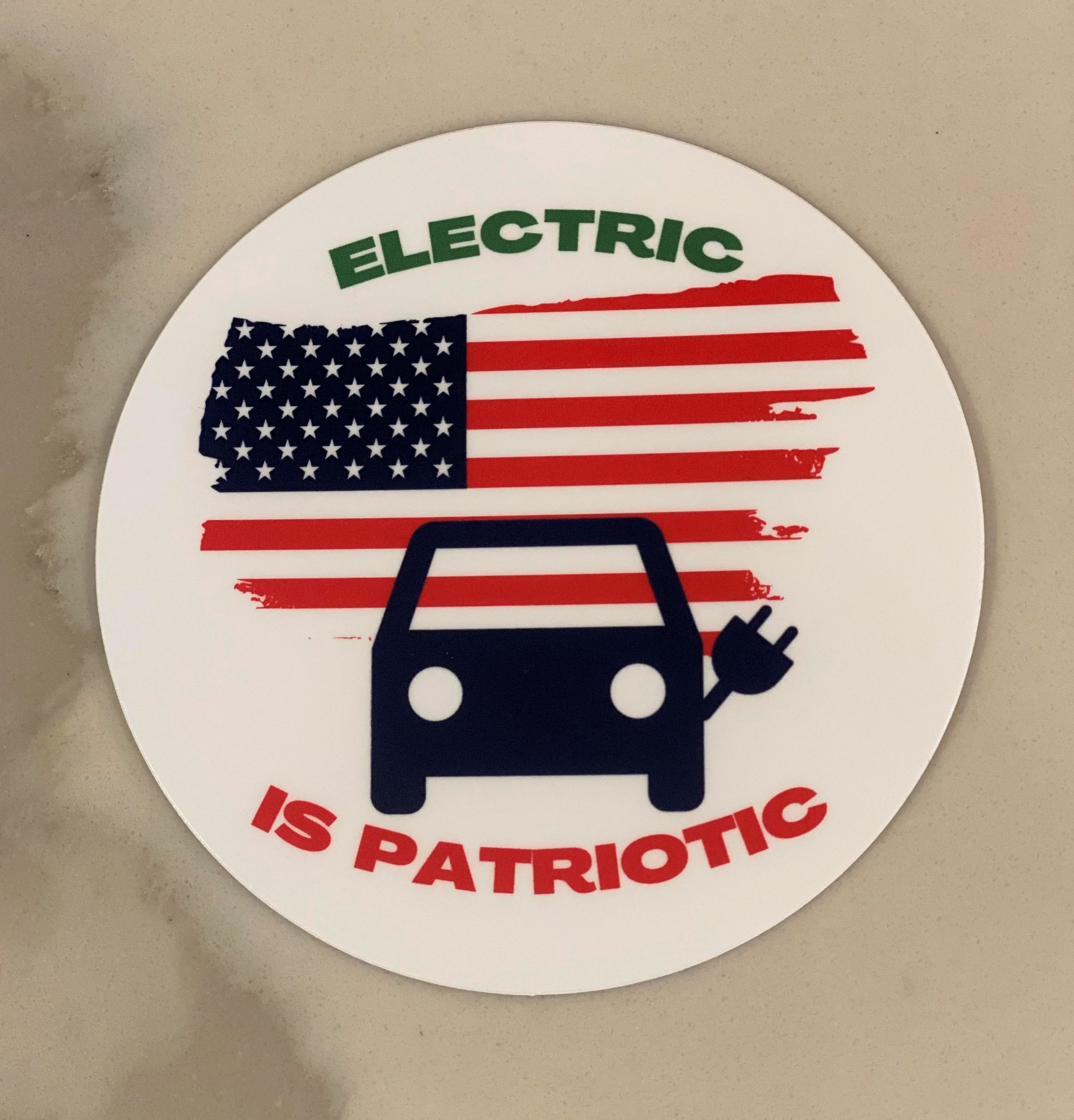 Electric is Patriotic Electric Vehicle Car Bumper Sticker - Etsy