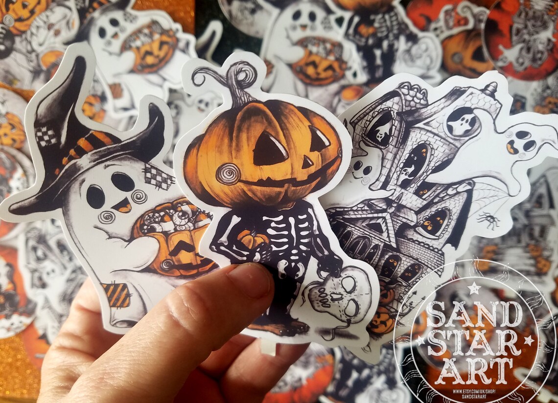 Halloween Stickers : Code Orange Sticker Pack by Sandstar Art. - Etsy