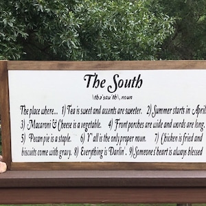 The South Painted Wood Sign Modern Farmhouse Sign Wood Sign Saying ...