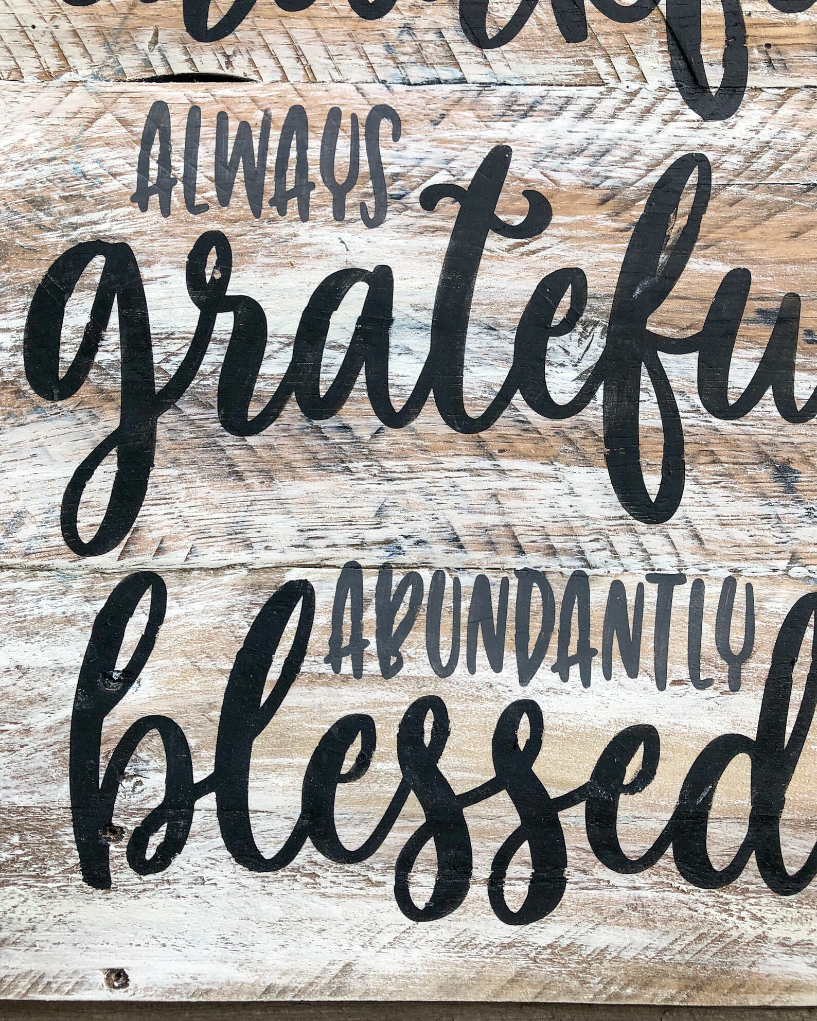Forever Thankful Always Grateful Abundantly Blessed - Etsy