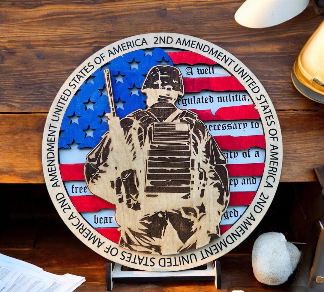 US Combat Veteran, Vet Tribute, 2nd Amendment, Laser Engraved, Armed ...