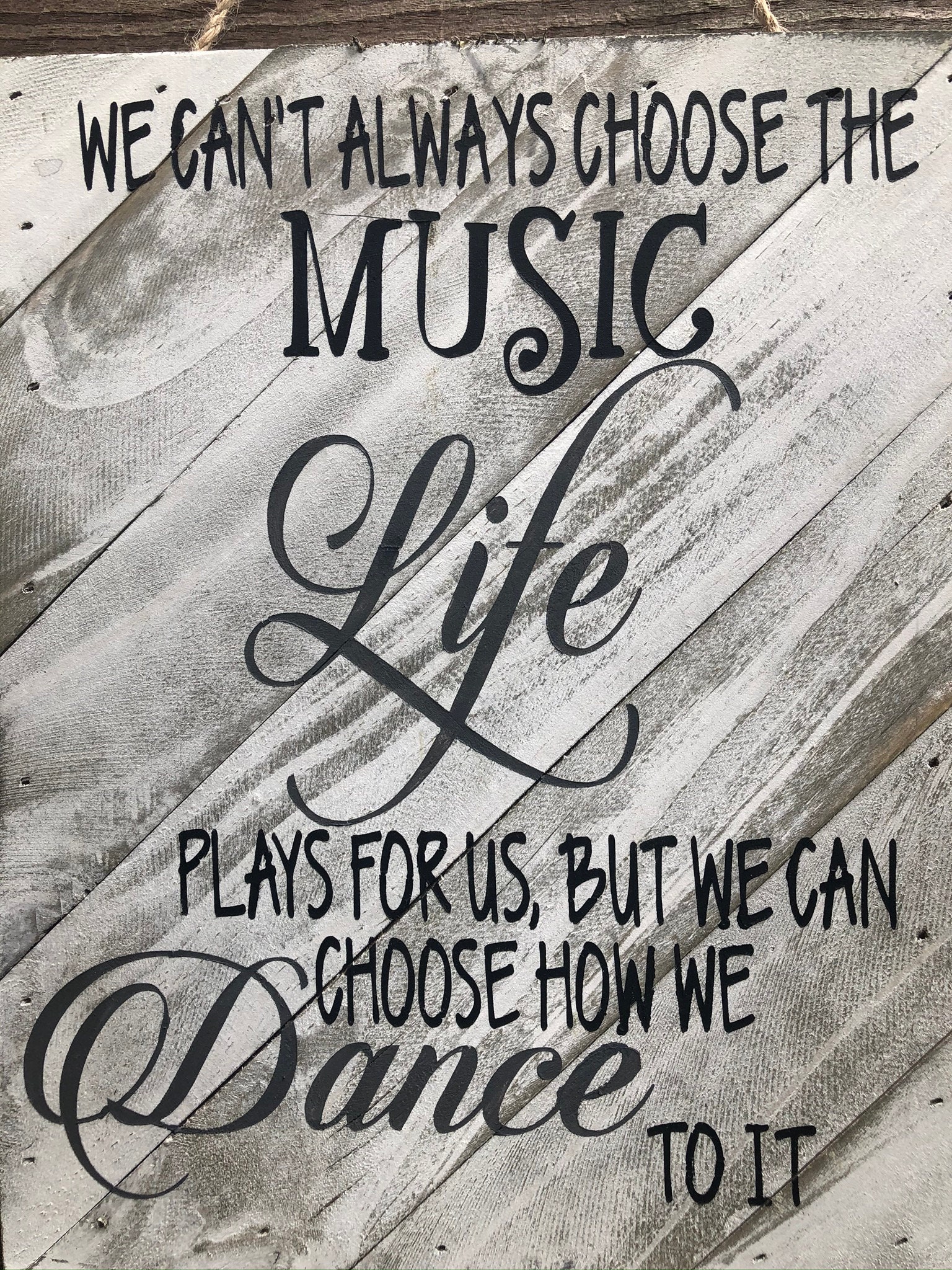 We Can't Always Choose the Music Rustic Wood Sign But | Etsy