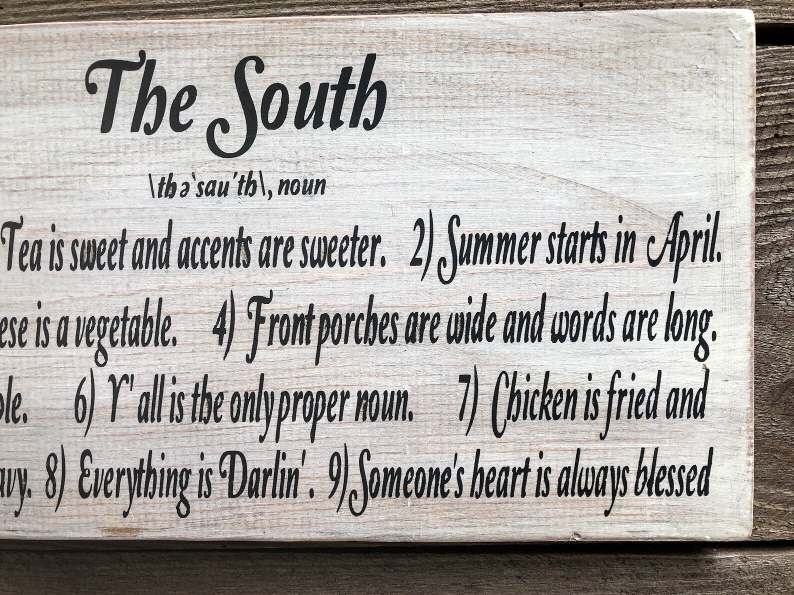 The South Painted Wood Sign: Southern Saying Home Decor - Etsy