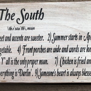 The South Painted Wood Sign: Southern Saying Home Decor - Etsy