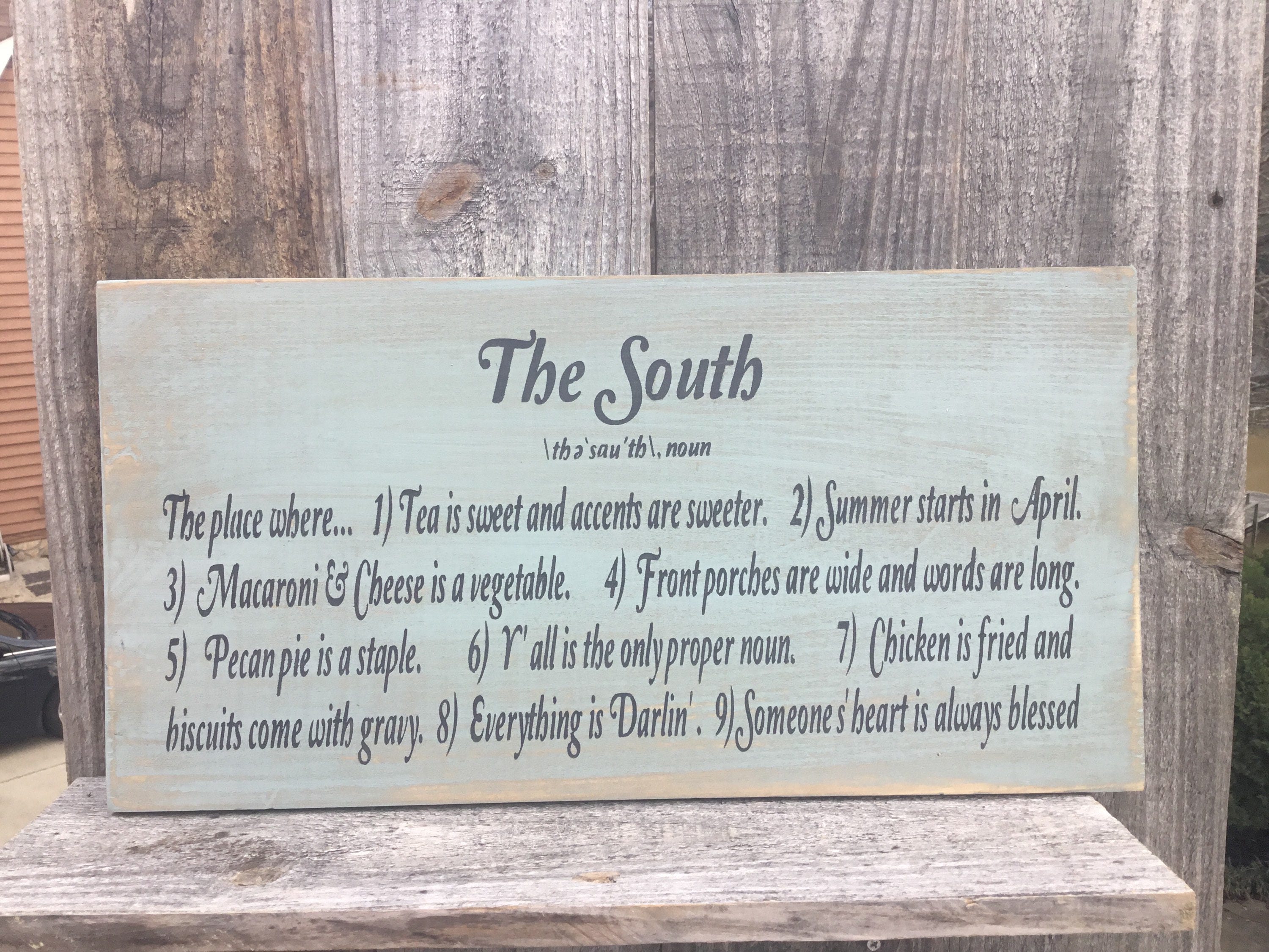 The South Painted Wood Sign: Southern Saying Home Decor - Etsy