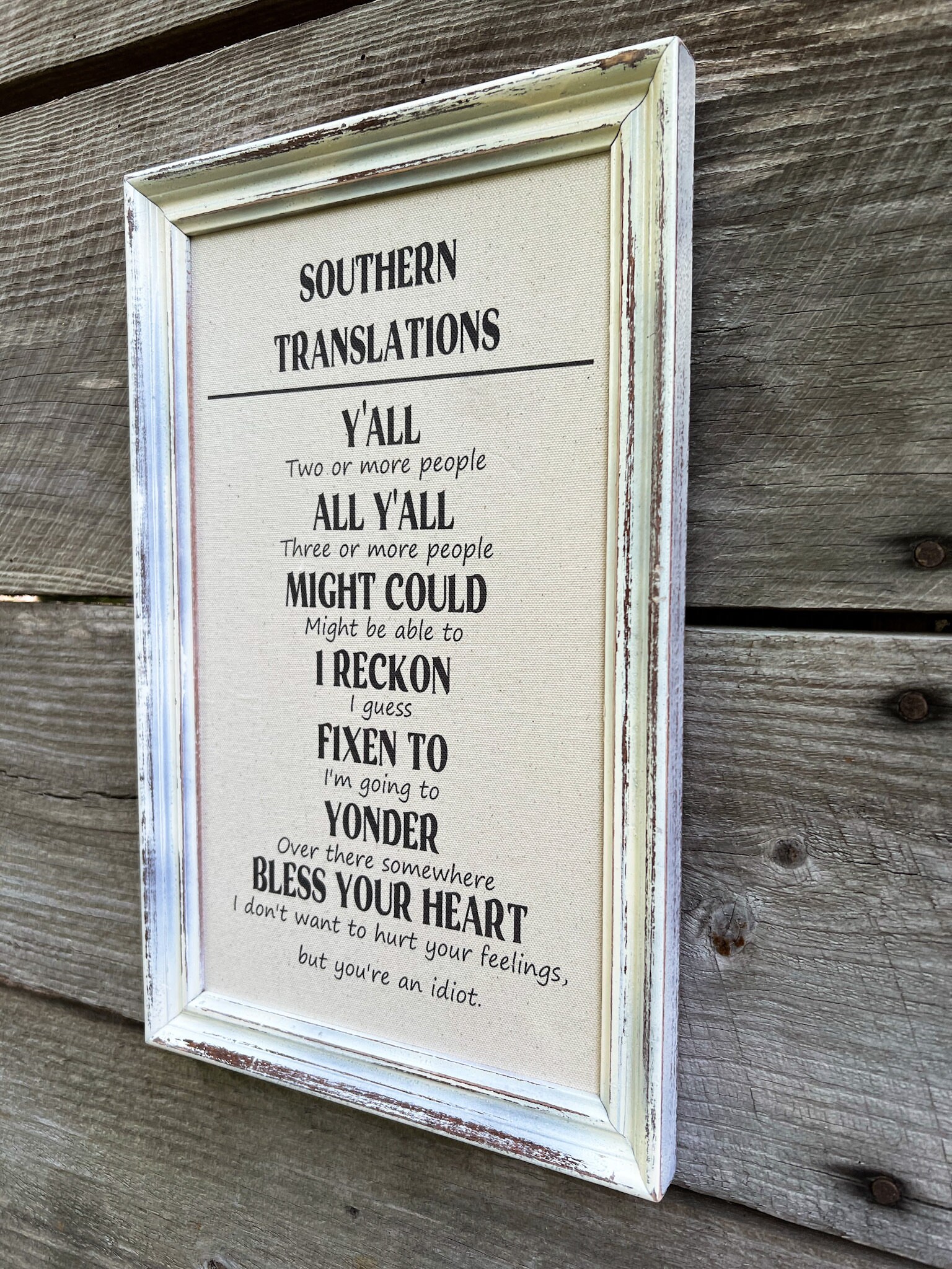 Funny Southern Sign, Southern Translations, Moving to the South Gift ...