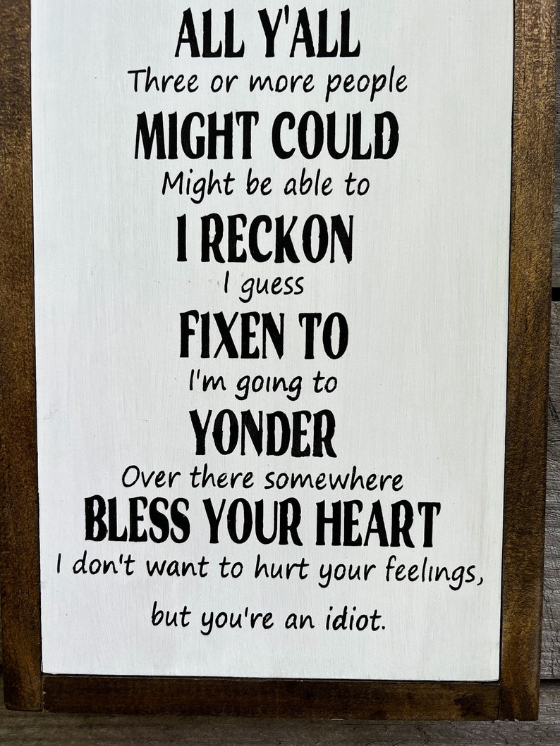 Funny Southern Sign Southern Translations Moving to the - Etsy