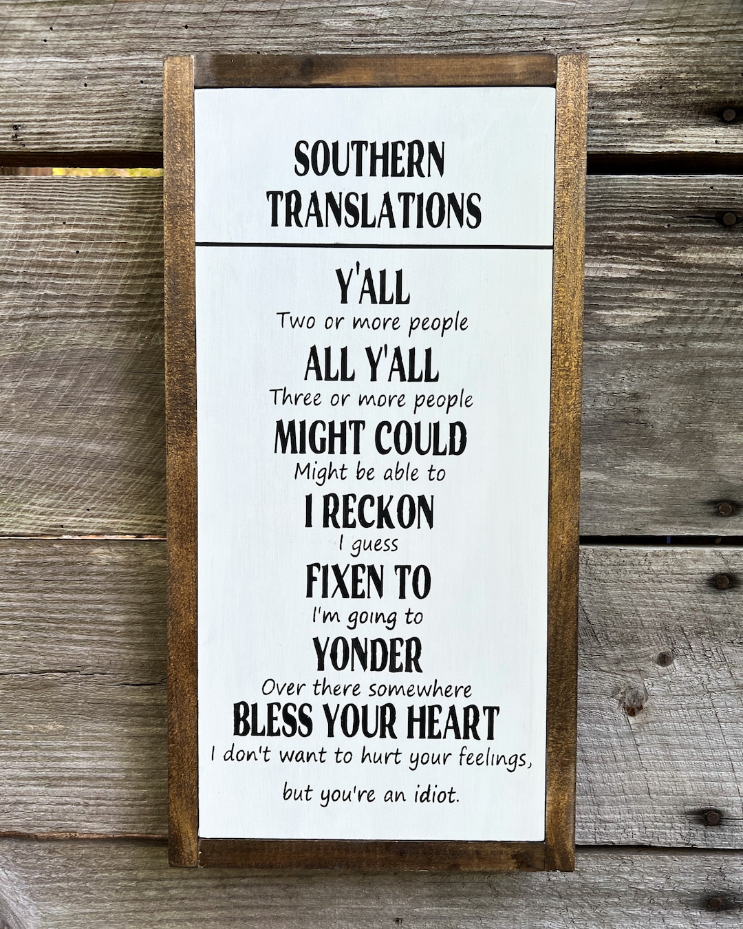 Funny Southern Sign, Southern Translations, Moving to the South Gift ...