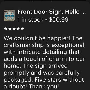 Front Door Sign, Hello Wood Round , Farmhouse Style, Laser Engraved ...