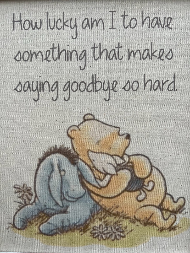 Classic Pooh How Lucky Am I Framed Wall Art Winnie Baby - Etsy