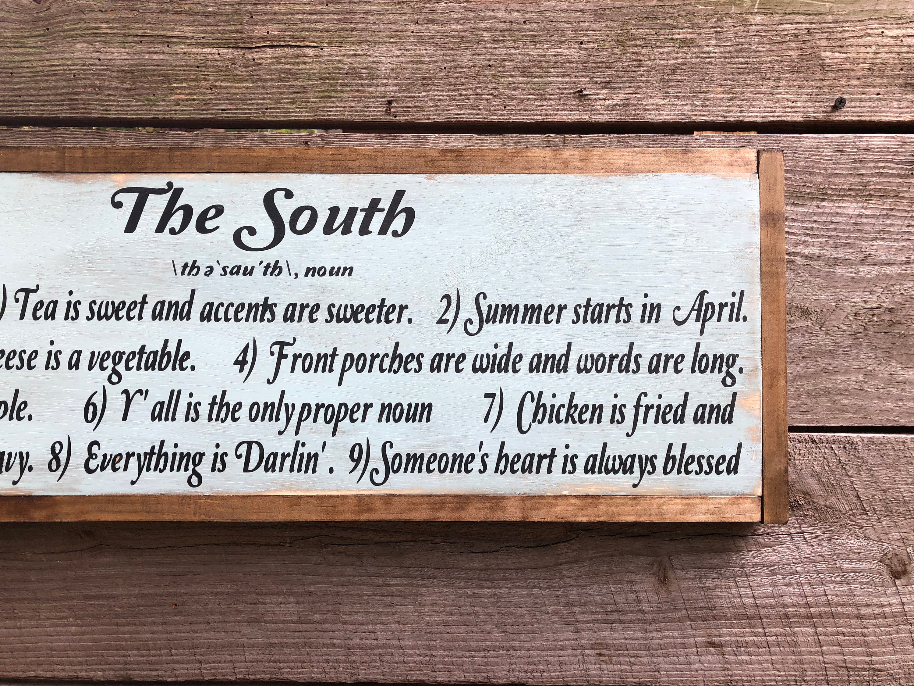 The South Painted wood sign modern farmhouse sign wood | Etsy