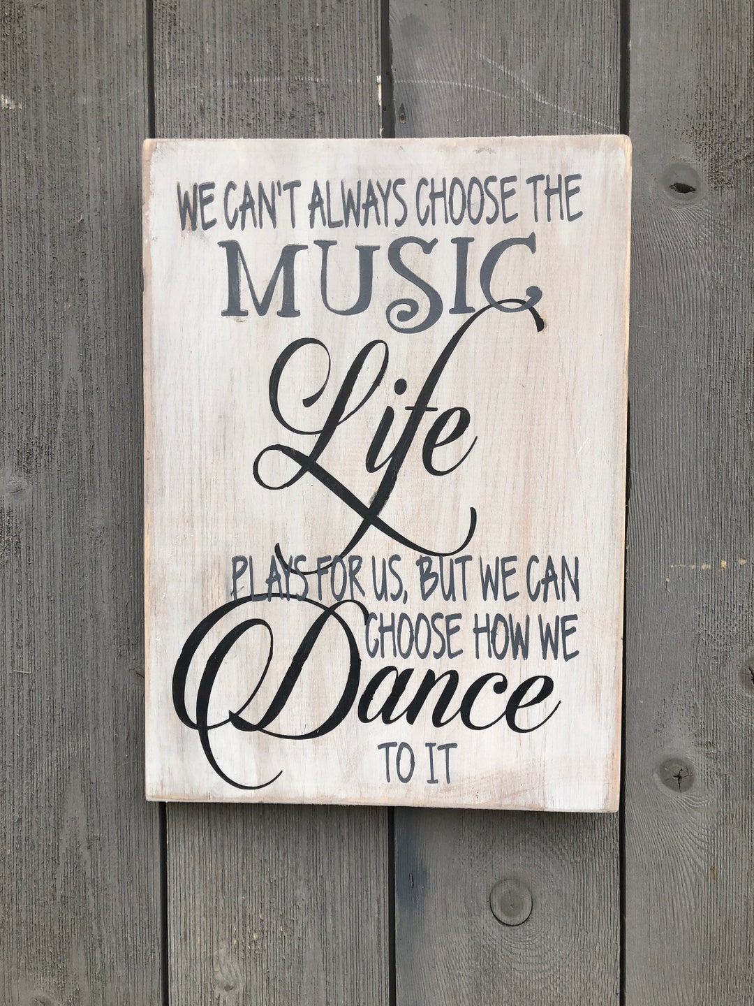 We Can't Always Choose the Music Rustic Wood Sign but - Etsy