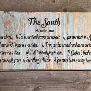 The South Painted Wood Sign: Southern Saying Home Decor - Etsy