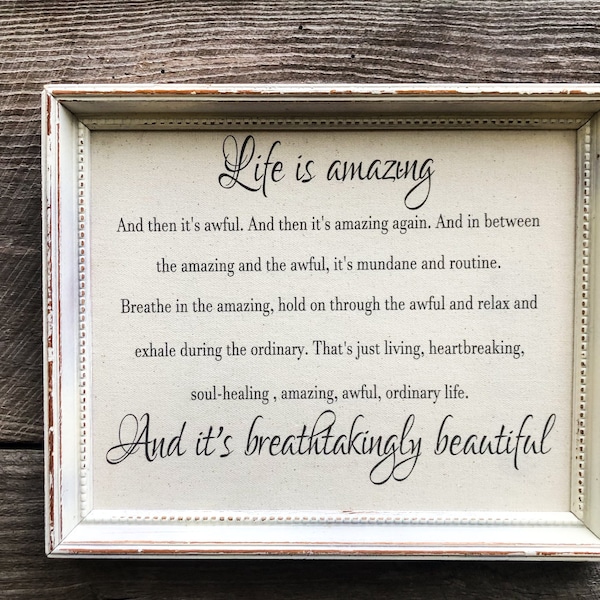 Life is Amazing - Etsy
