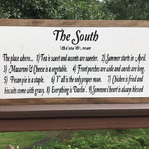 The South | Painted Wood Sign | Modern Farmhouse Sign | Wood Sign ...