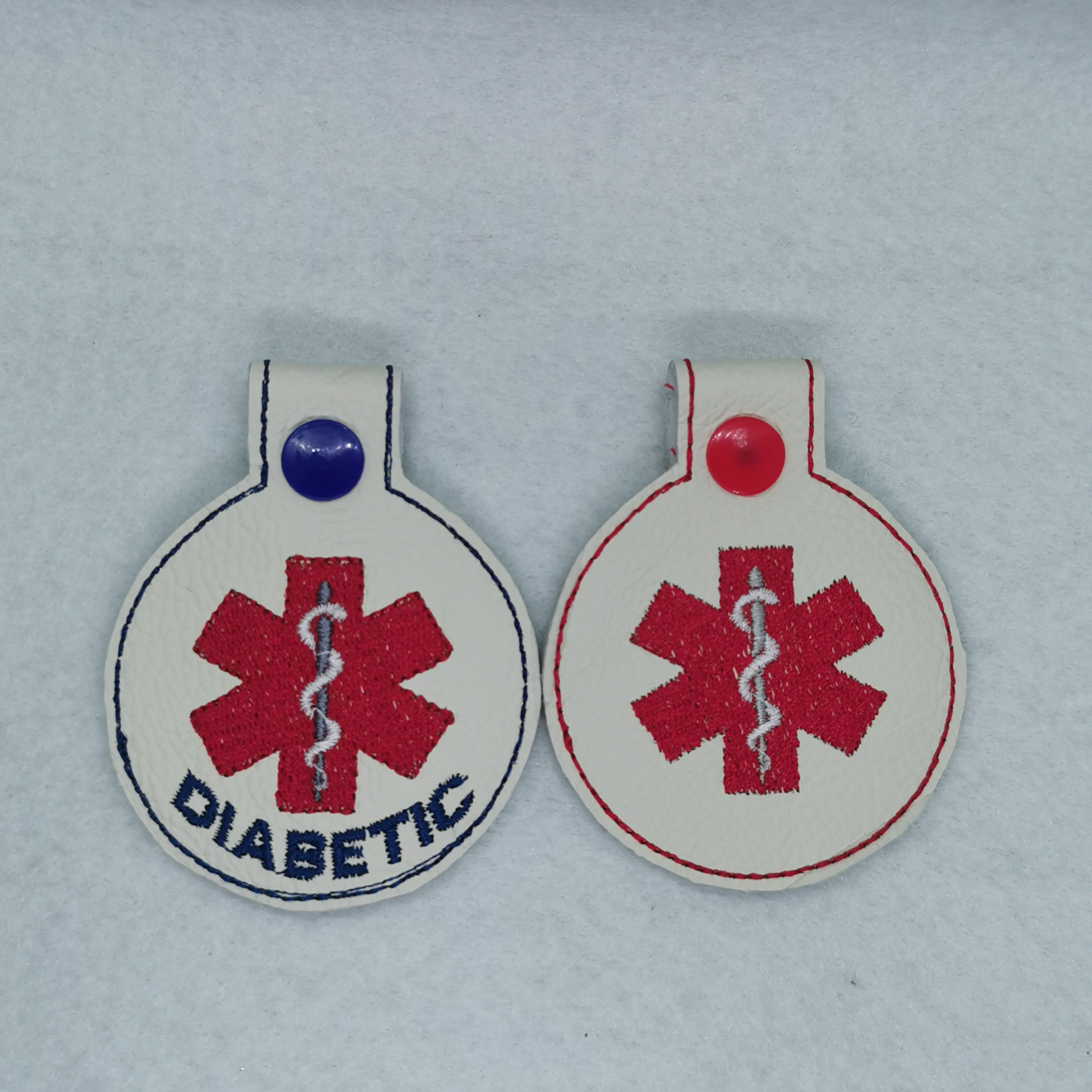 ITH Medical Badge Diabetic Keyring Fob Tag Fits 4x4 Hoop - Etsy
