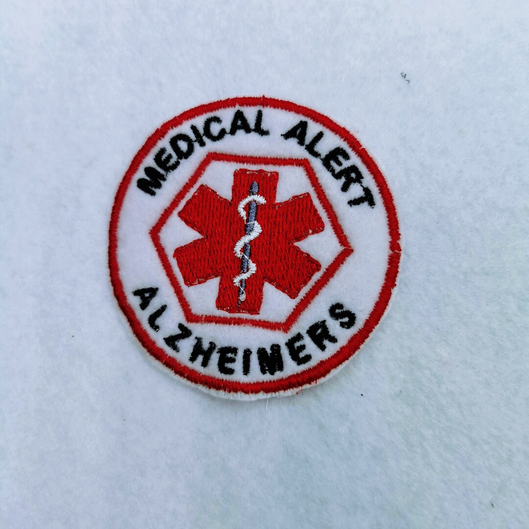 Alzheimer's Medical Alert Applique Patch - 2.5 Inch (embroidery File ...