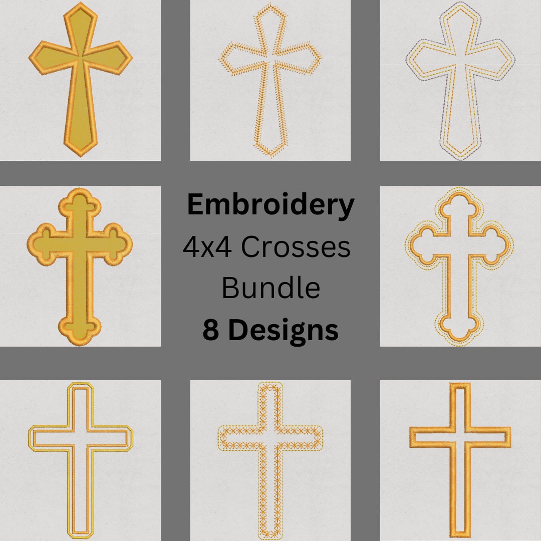 Cross for 4x4 Frame - Embroidery File Mega Bundle - Embroidery Files ...