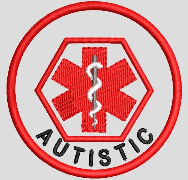 Autism Medical Alert Applique Patch Bundle – ITH Embroidery Design (4x4 ...