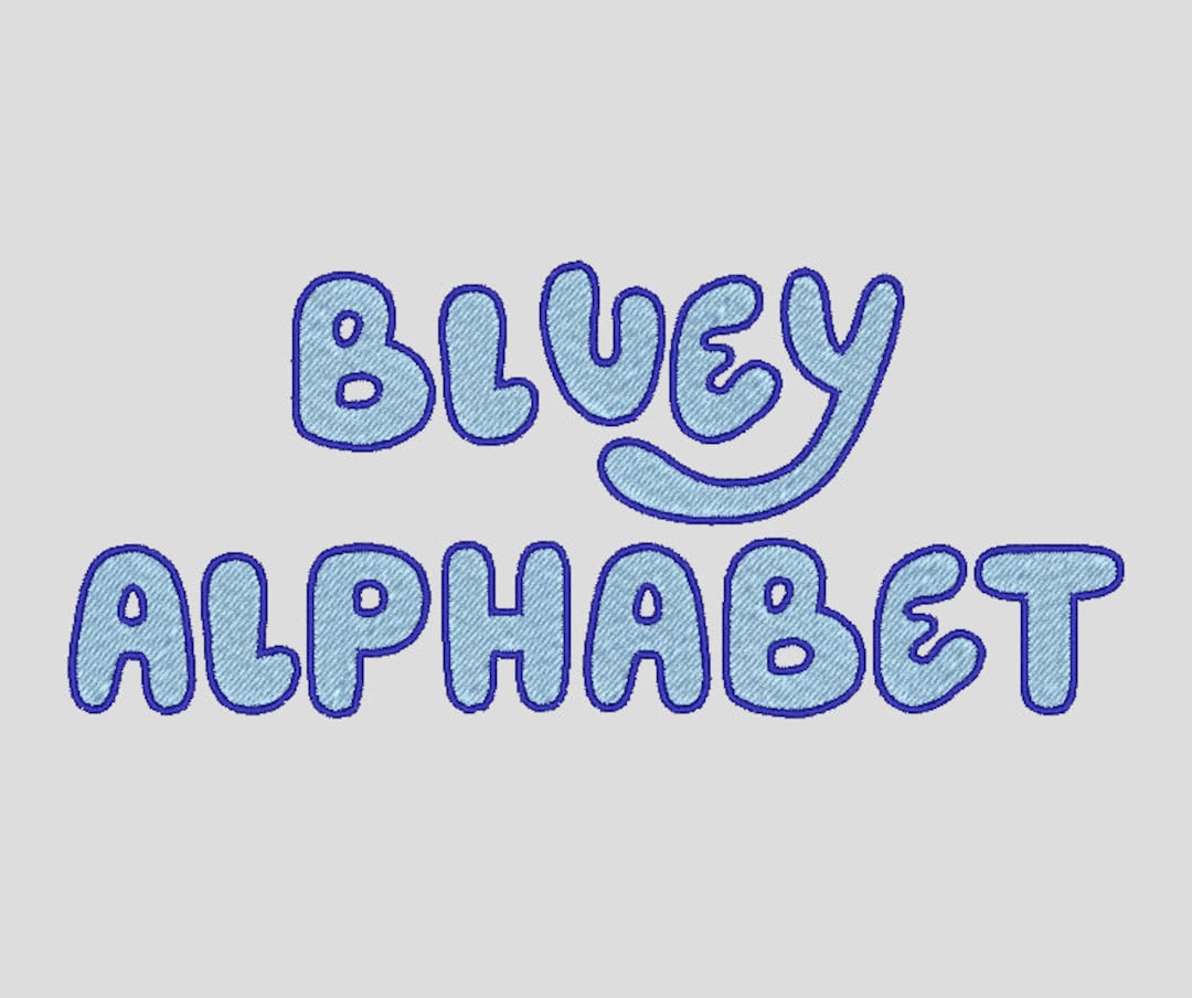 Embroidery Files for Blue Dog Style Font - Bundle of Sizes - Etsy