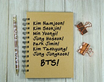Bts notebook | Etsy