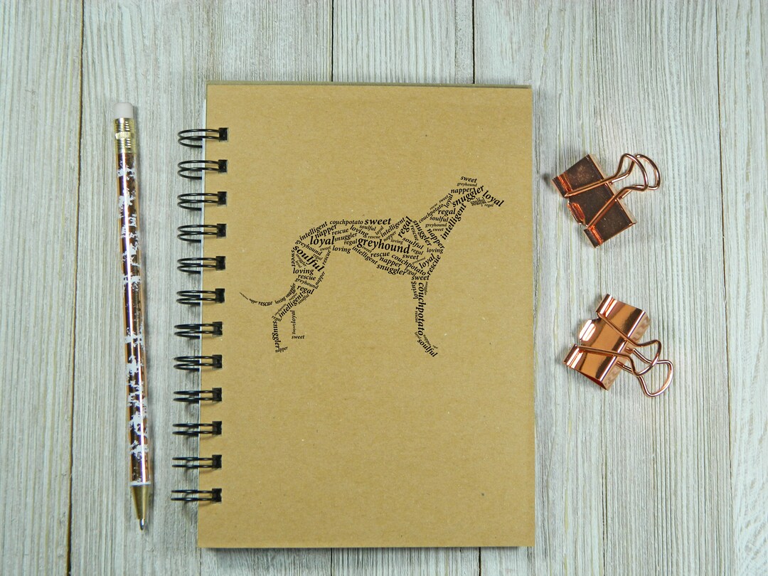 Greyhound Word Art Notebook/journal - Etsy