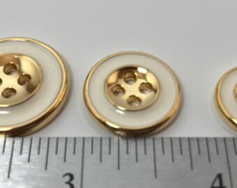 White Gold Buttons - Etsy