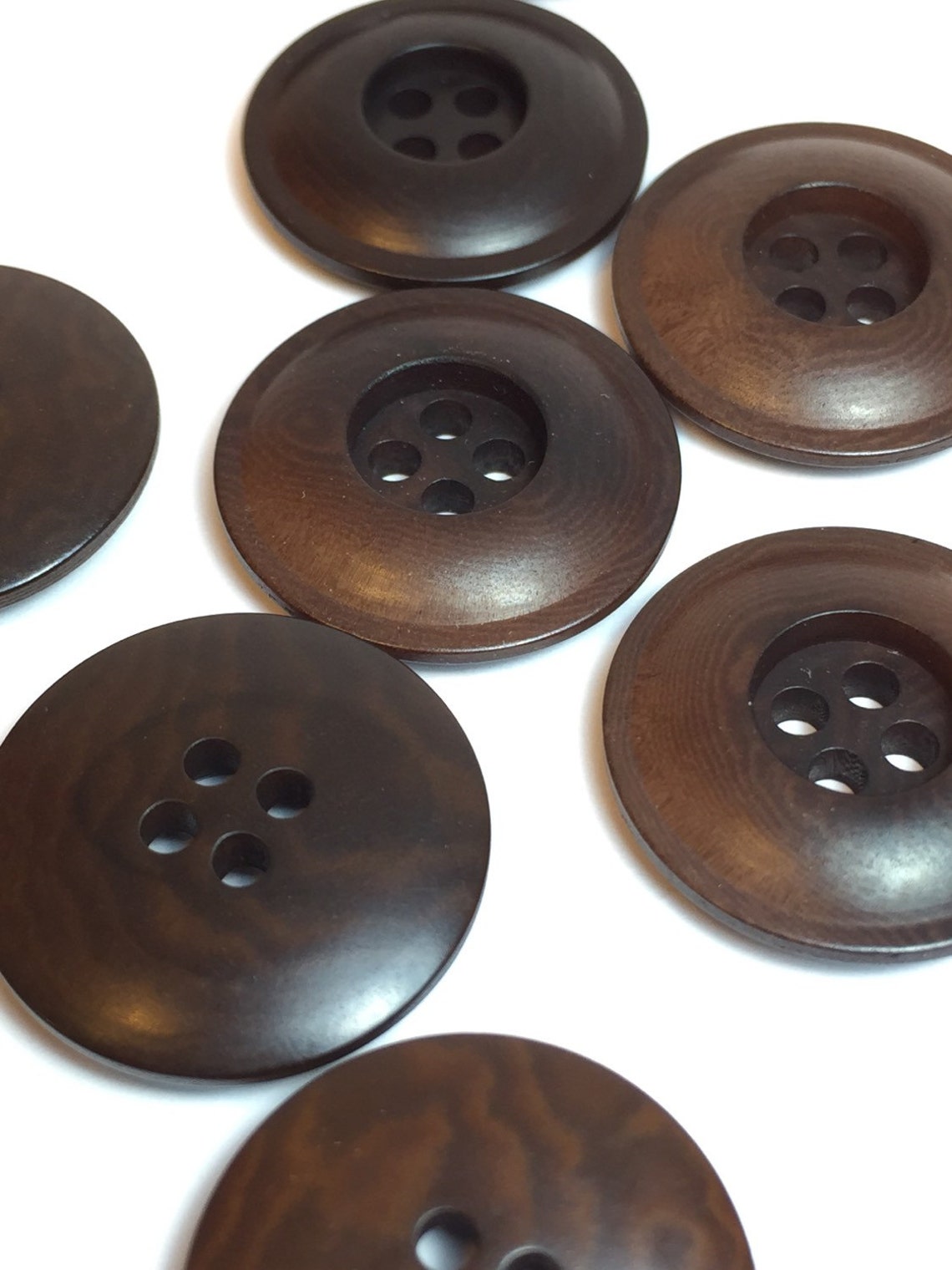 10 Deep Brown Corozo Nut Buttons 3/4 - Etsy