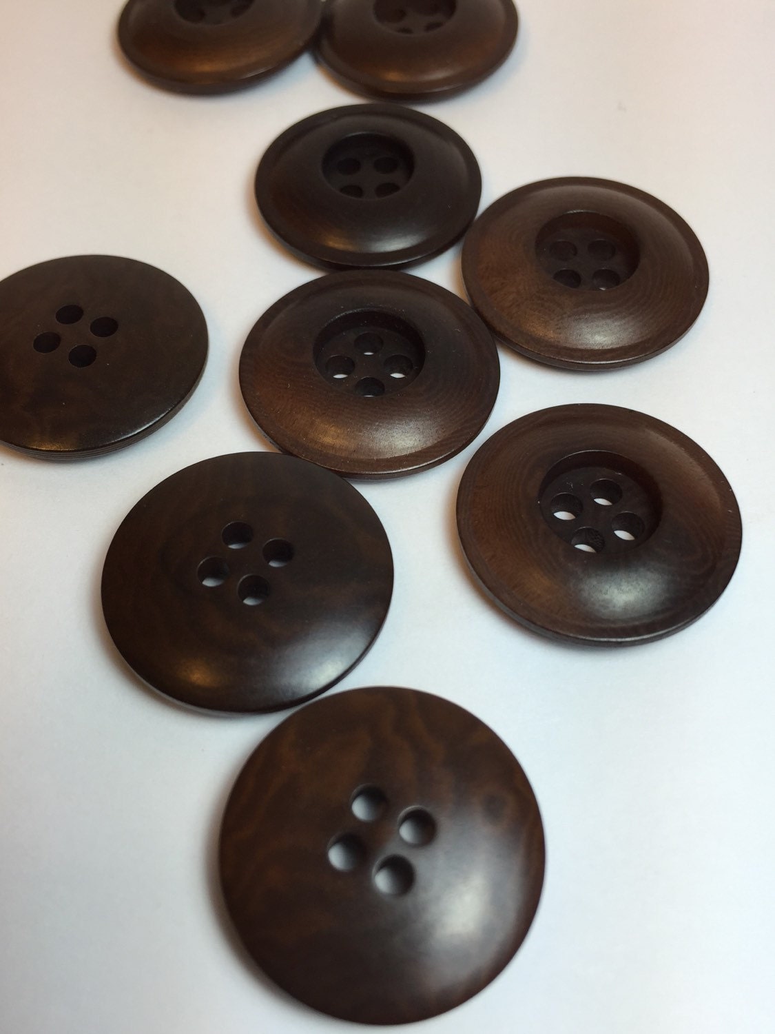 10 Deep Brown Corozo Nut Buttons 3/4 - Etsy UK