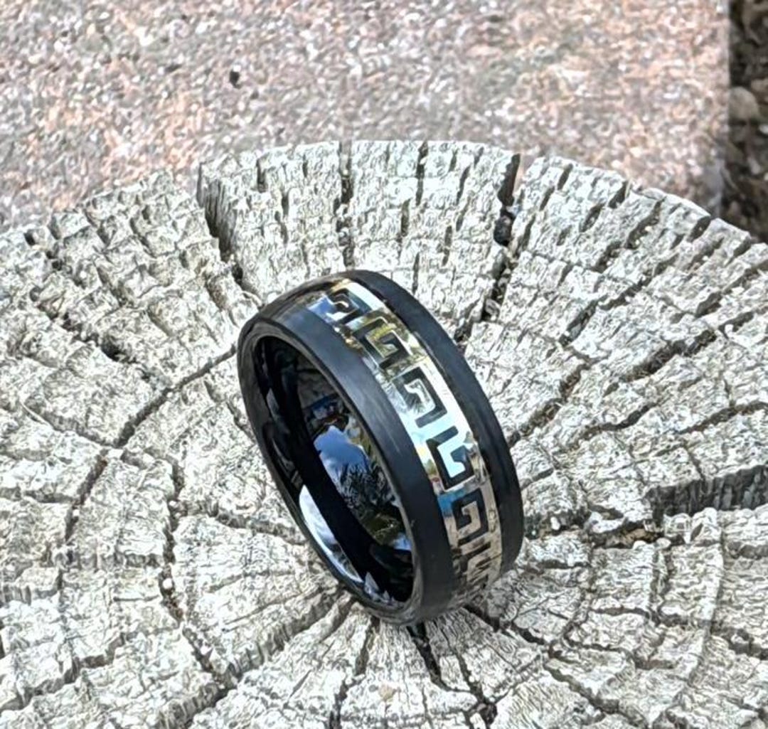 Free Personalized Laser Engraving Ring for Men and Womenblack Tungsten ...