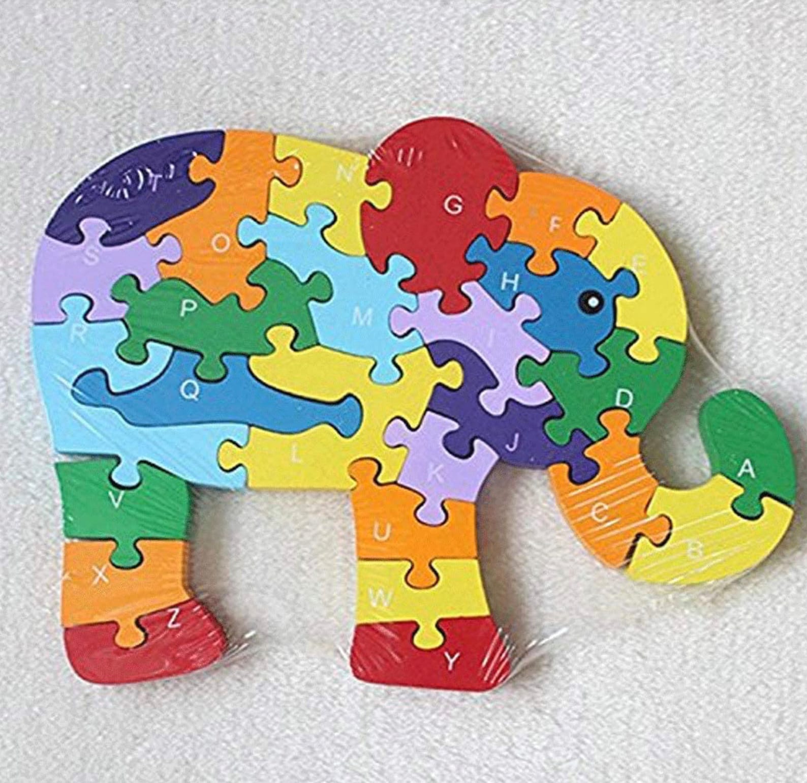 Animal Wooden Building Alphabet Jigsaw Puzzle Preschool | Etsy
