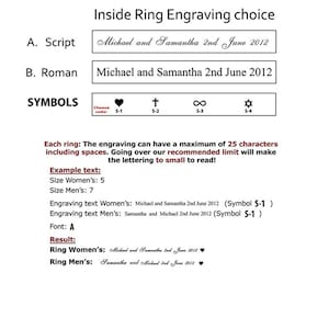 Custom Engraving Men to Ladies Silver Tungsten Carbide Wedding Band ...