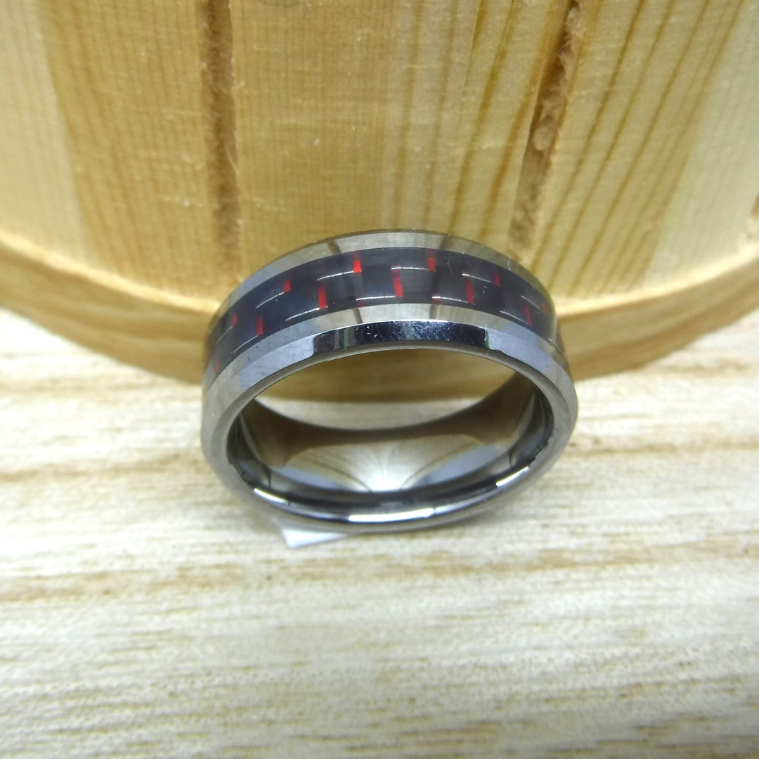 Custom Laser Engraving Ring 8mm Rose Gold Plated Tungsten Carbide ...