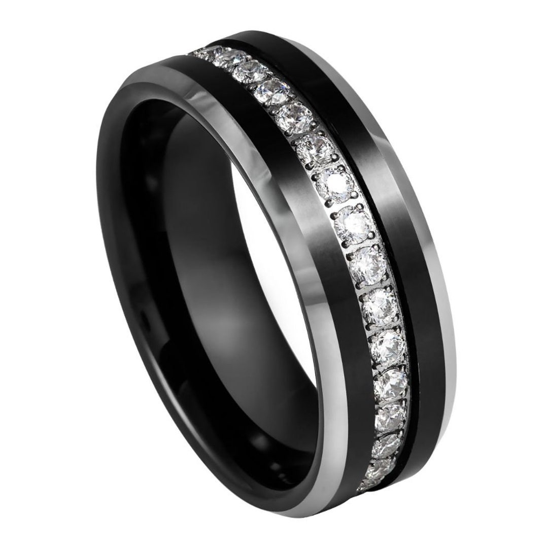 Free Personalized Laser Engraving Ring for Men and Women Black IP ...
