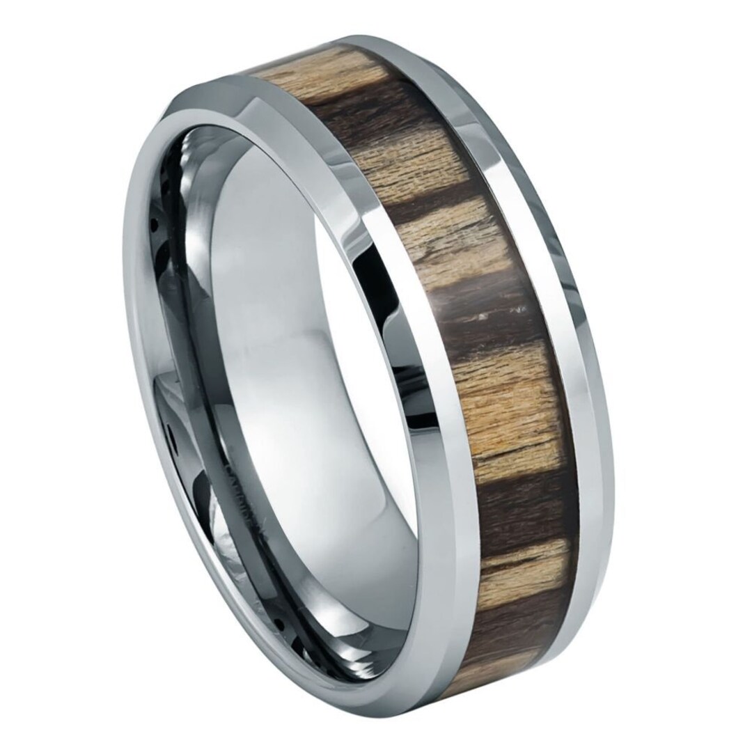Free Personalized Laser Engraving Ring for Men and Women Unplated Zebra ...