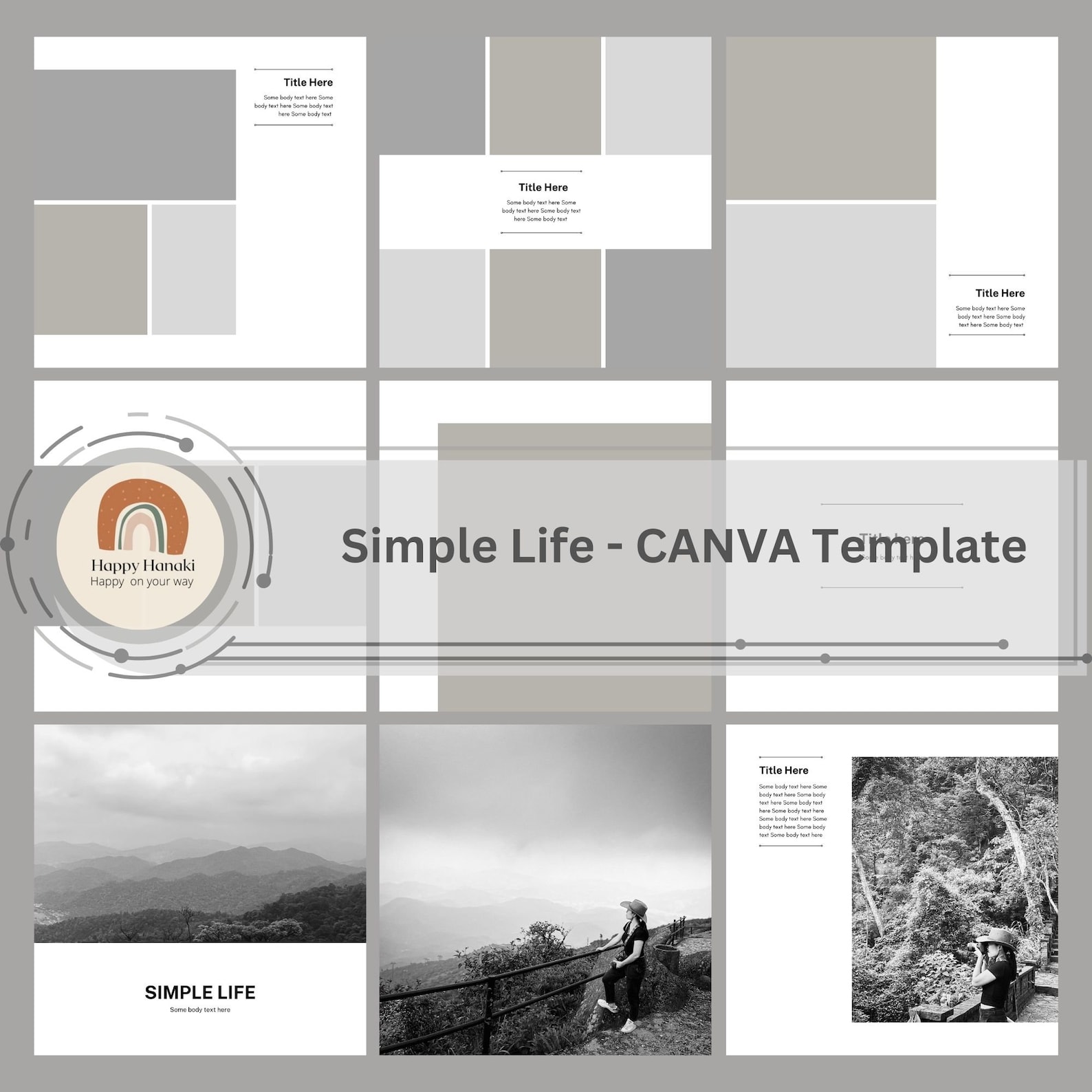 Simple Life Photobook Template: 8x8 or 12x12 Inch CANVA Design - Etsy