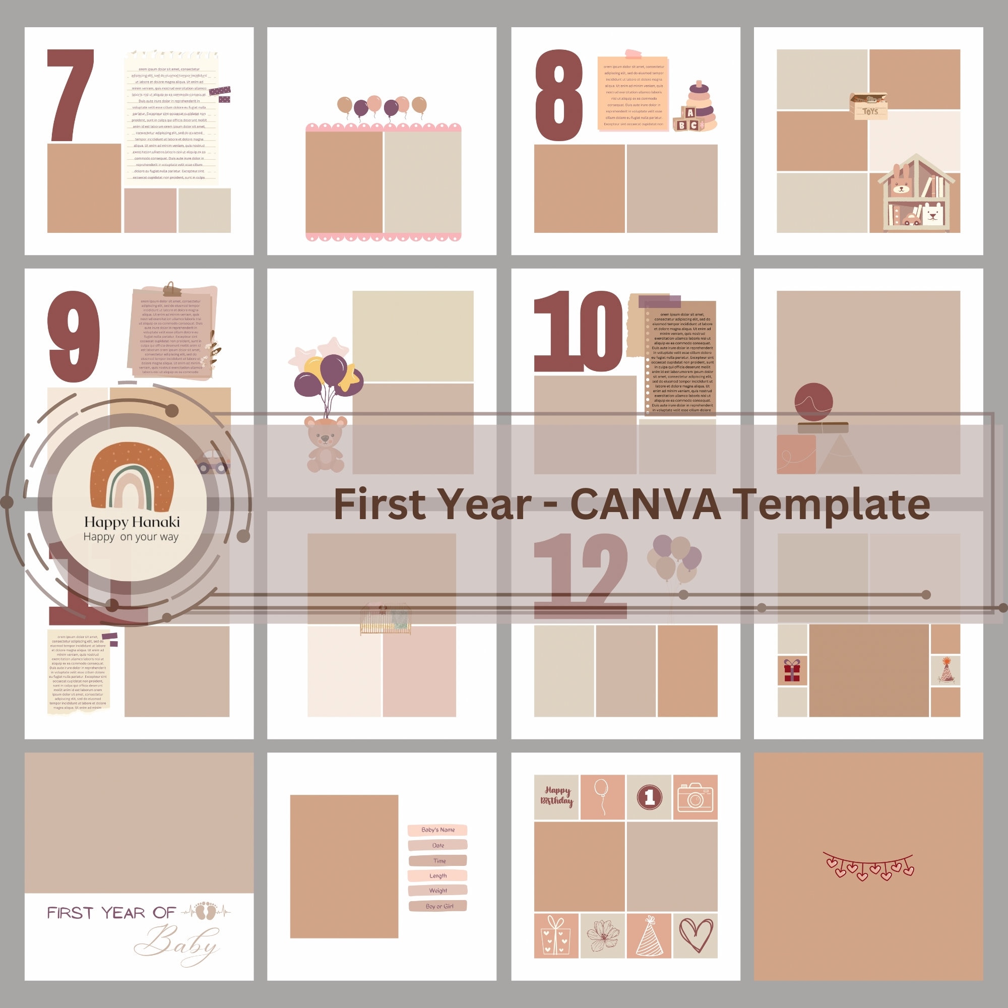 CANVA Photobok Template - 28 Pages 8x8 Inch (20x20 Cm) Photobook ...