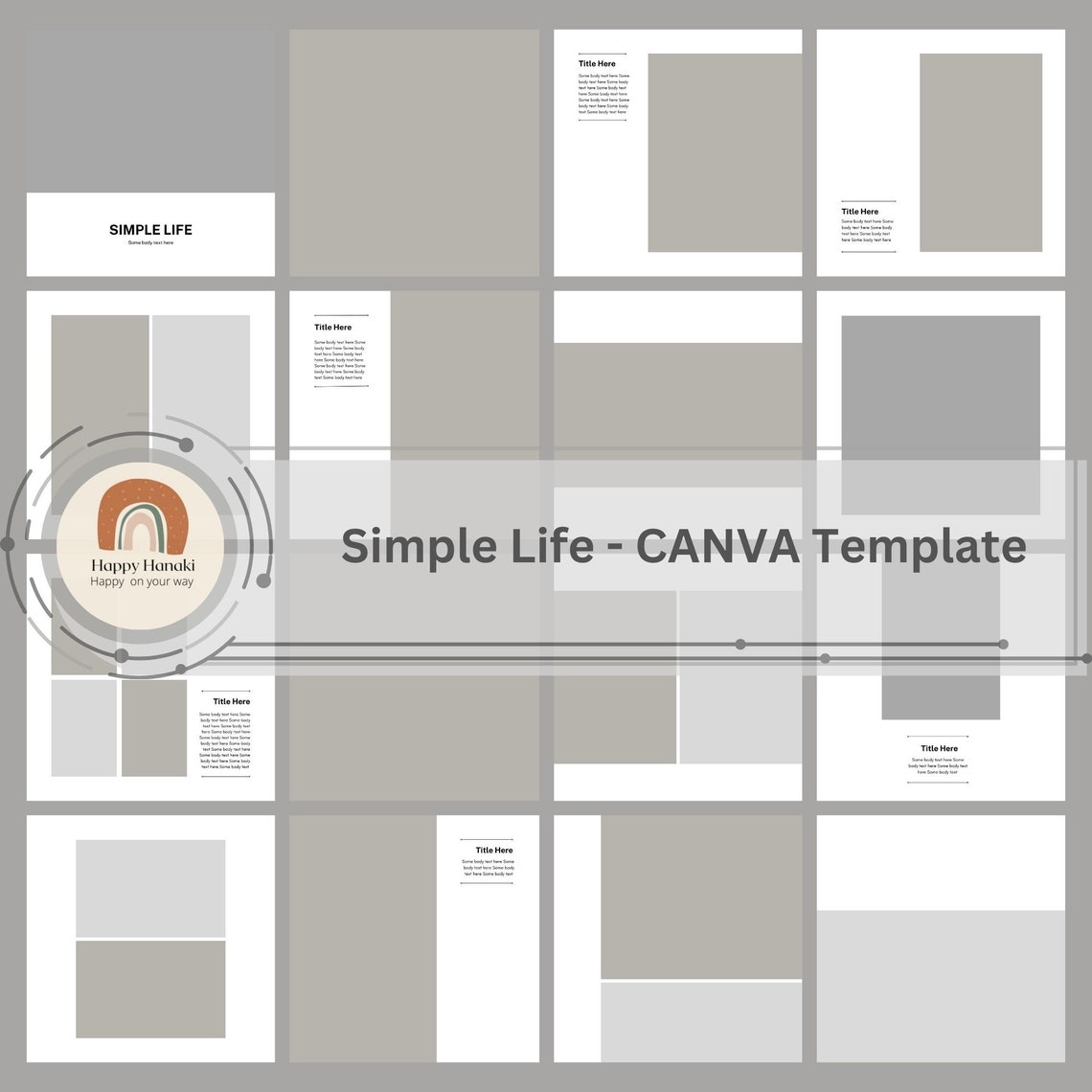Simple Life Photobook Template: 8x8 or 12x12 Inch CANVA Design - Etsy