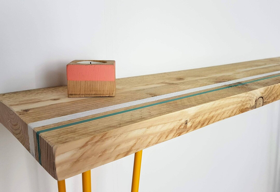 Scaffold Board Console Table, Stripes Design - Etsy